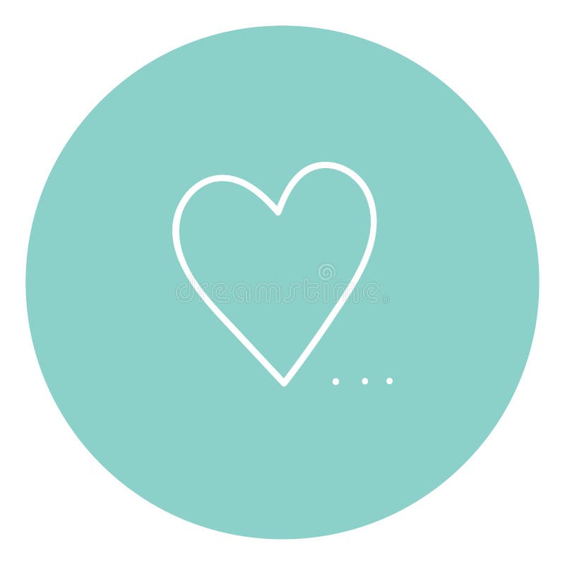 Simple blue heart, icon stock vector. Illustration of heart - 259785566