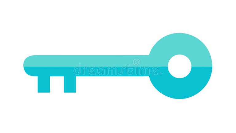 Simple Blue Key Icon Access Security or Unlocking Something Vector ...