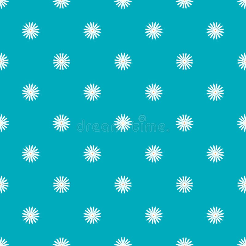 Simple Blue Pattern with Daisies. Stock Vector - Illustration of spring ...