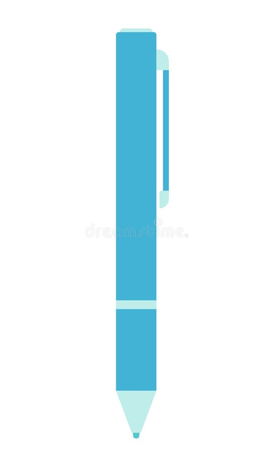 Simple Blue Pen Icon on a White Background. Vector Illustration Stock ...