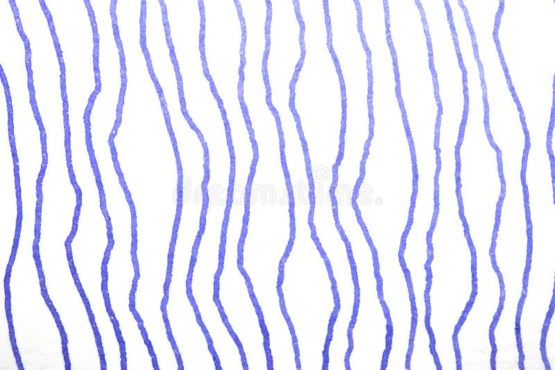 Simple Blue Pen Ink Wavy Scribble Lines on a White Background Stock ...
