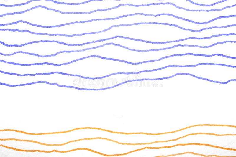 Simple Blue Pen Ink Wavy Scribble Lines on a White Background Stock ...
