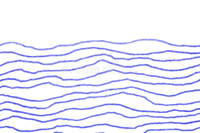 Simple Blue Pen Ink Wavy Scribble Lines on a White Background Stock ...