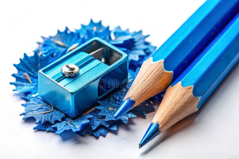A Simple Blue Pencil Still Life Sharp Focus on Precision and Creativity ...