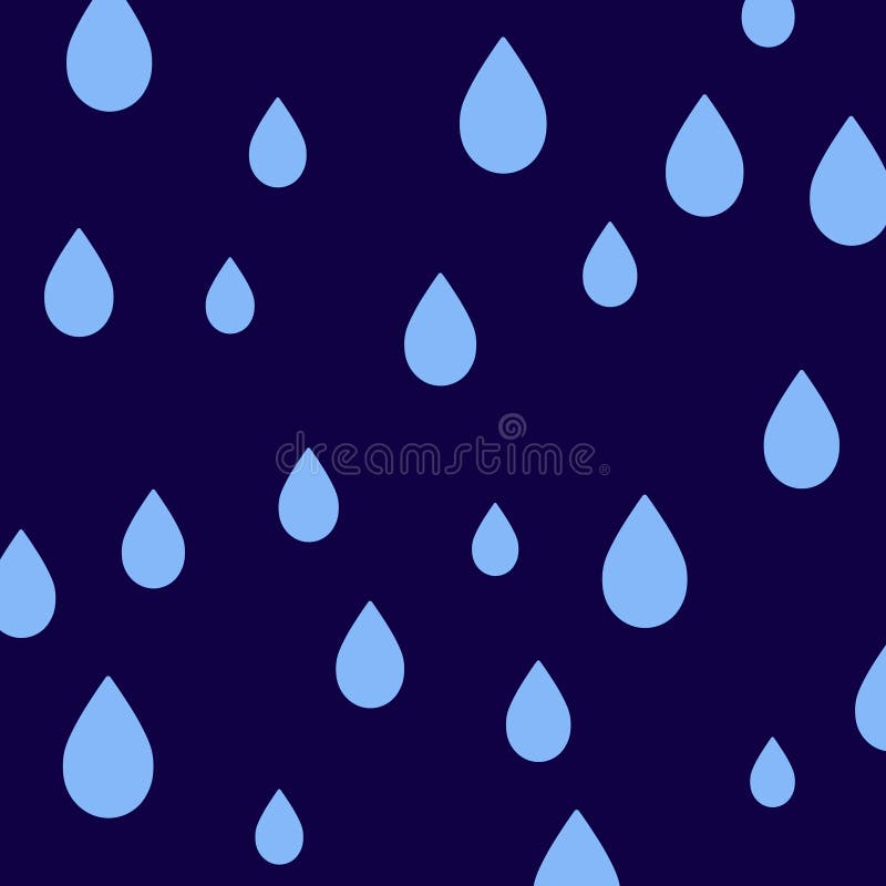 Simple Blue Raindrops Background Stock Illustration - Illustration of ...