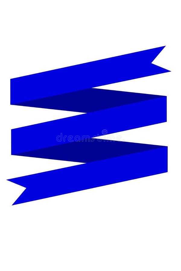 Simple Blue Ribbon for Label Stock Vector - Illustration of message ...