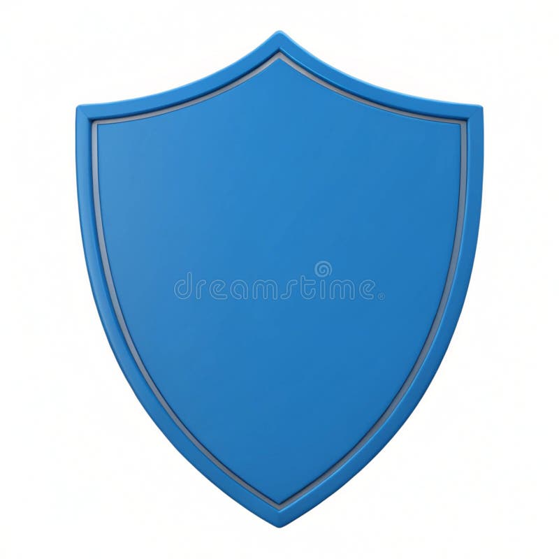 Simple Blue Shield Icon Isolated on White Background Stock Illustration ...