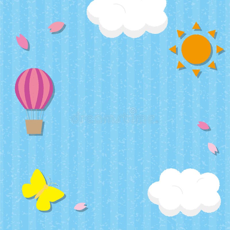 Simple Blue Sky Header Background Stock Illustration - Illustration of ...