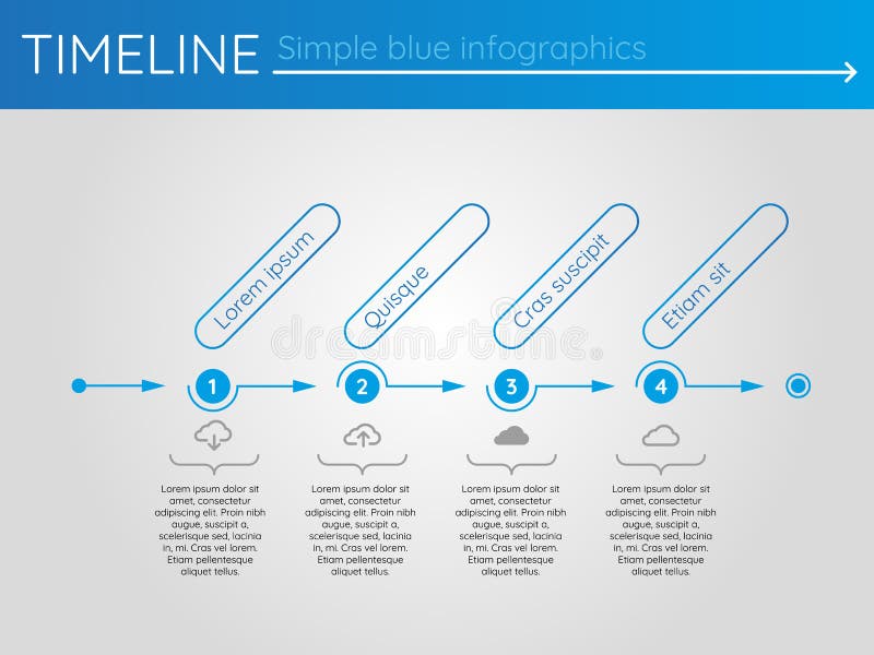 Simple Blue Timeline 5, Infographics Stock Illustration - Illustration ...