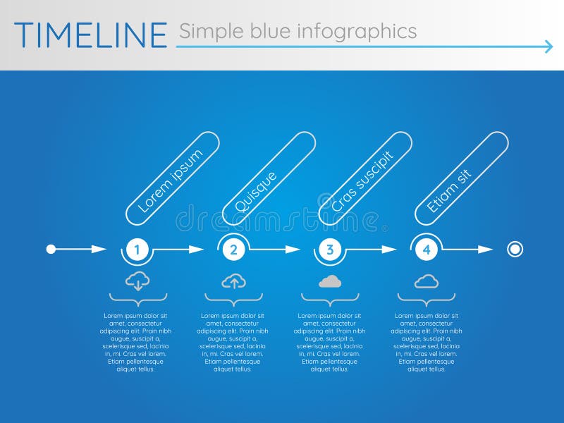 Simple Blue Timeline 19, Infographics Stock Illustration - Illustration ...