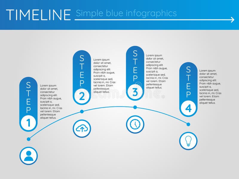 Simple Blue Timeline 10, Infographics Stock Illustration - Illustration ...