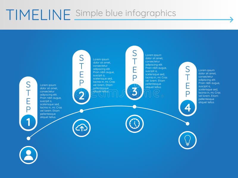 Simple Blue Timeline 30, Infographics Vector Stock Vector ...