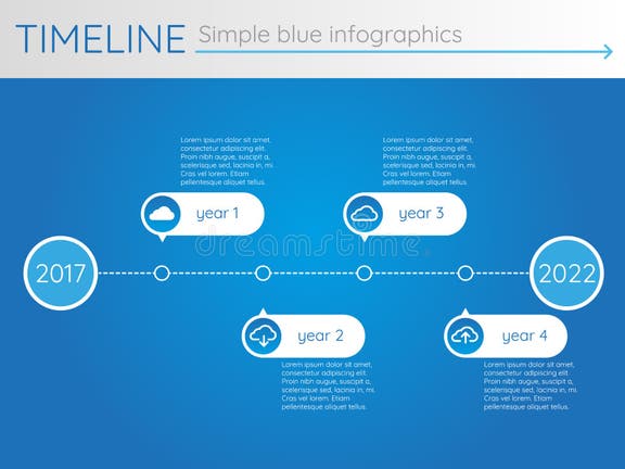 Simple Blue Timeline 21, Infographics Vector Stock Vector ...
