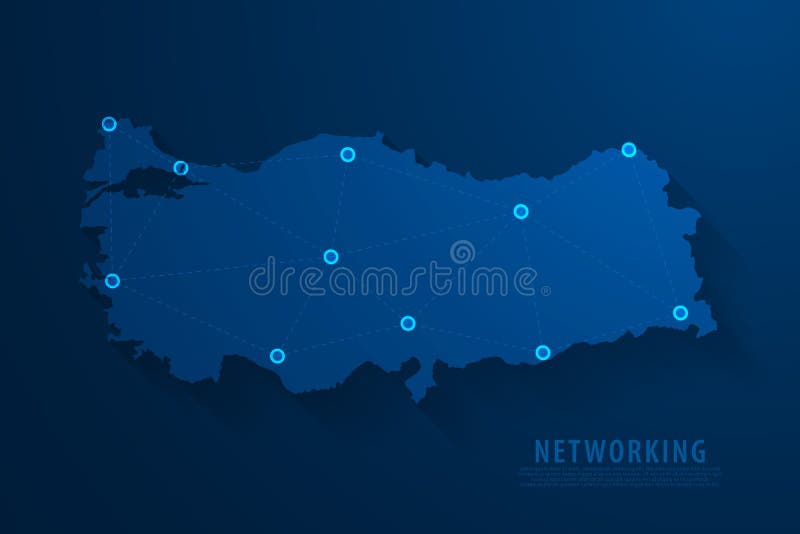 Simple Blue Turkey Map Technology Background Stock Illustrations – 9 ...