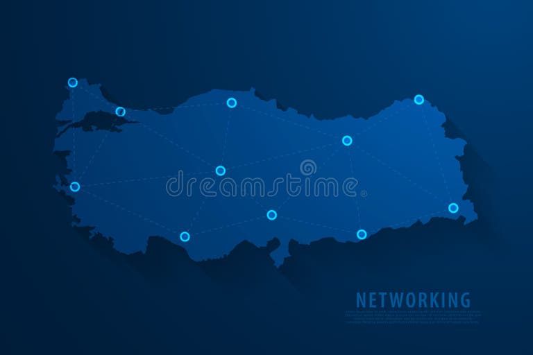 Simple Blue Turkey Map Technology Background Stock Illustrations – 9 ...