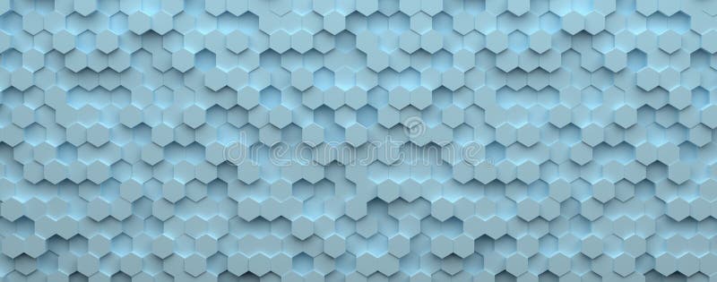 Simple Blue Wall Background Made from Hexagons Stock Illustration ...
