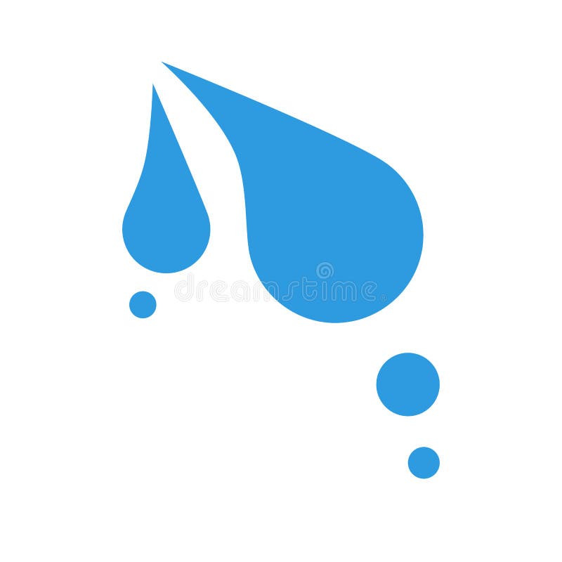 Simple Blue Water Droplets Icon. Vector. Stock Vector - Illustration of ...