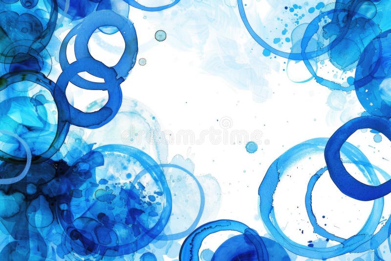 Simple Blue and White Circles Background, Suitable for Various Design ...