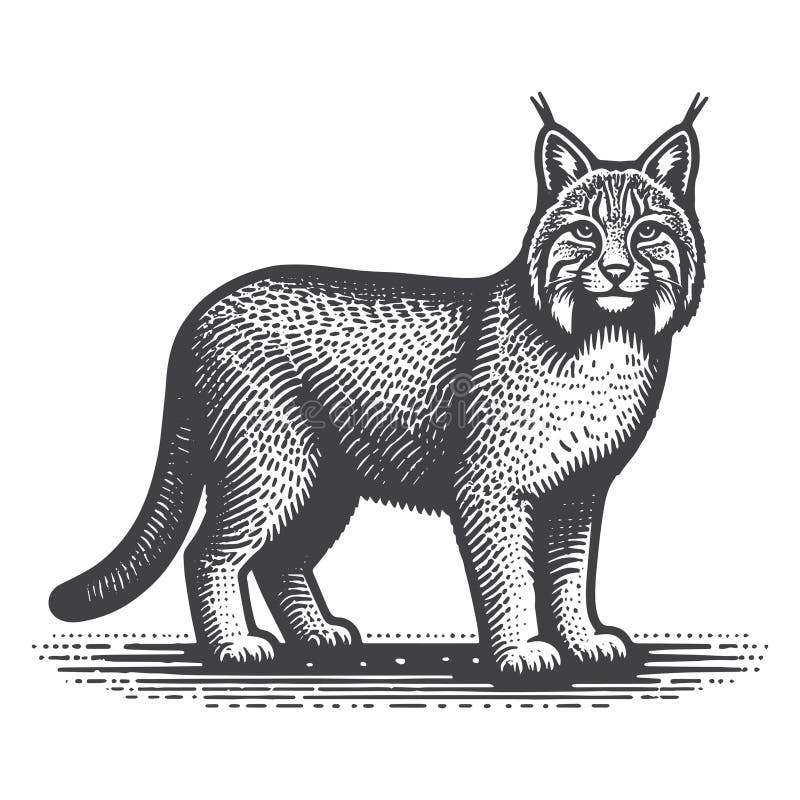 Bobcat Side View Vintage Retro Logo Vector Icon Illustration Design ...