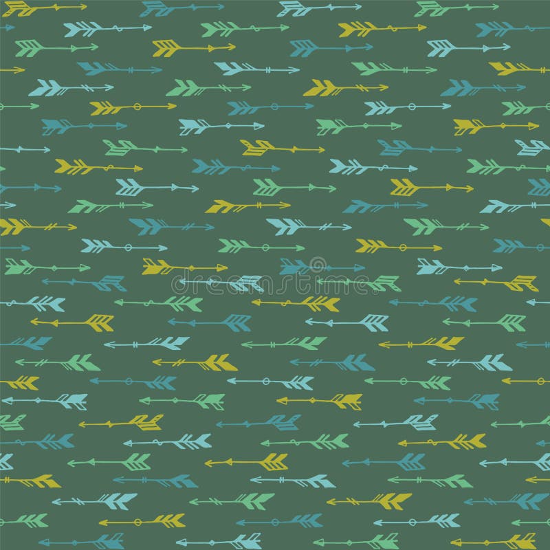Simple Boho Arrows Vector Seamless Pattern. Ethnic Rustic Design ...