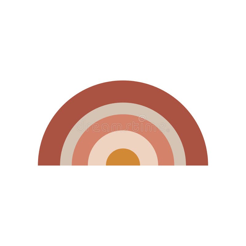 Simple Boho Scandinavian Rainbow Illustration Vector Stock Illustration ...