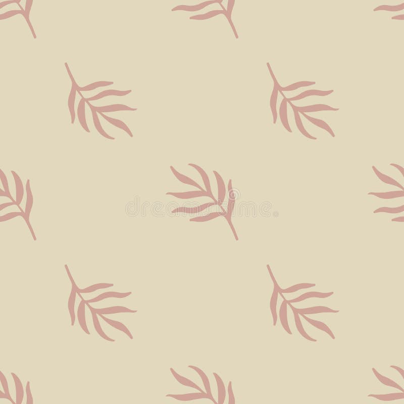 Simple Boho Vector Seamless Pattern with Palm Tree Stock Vector ...