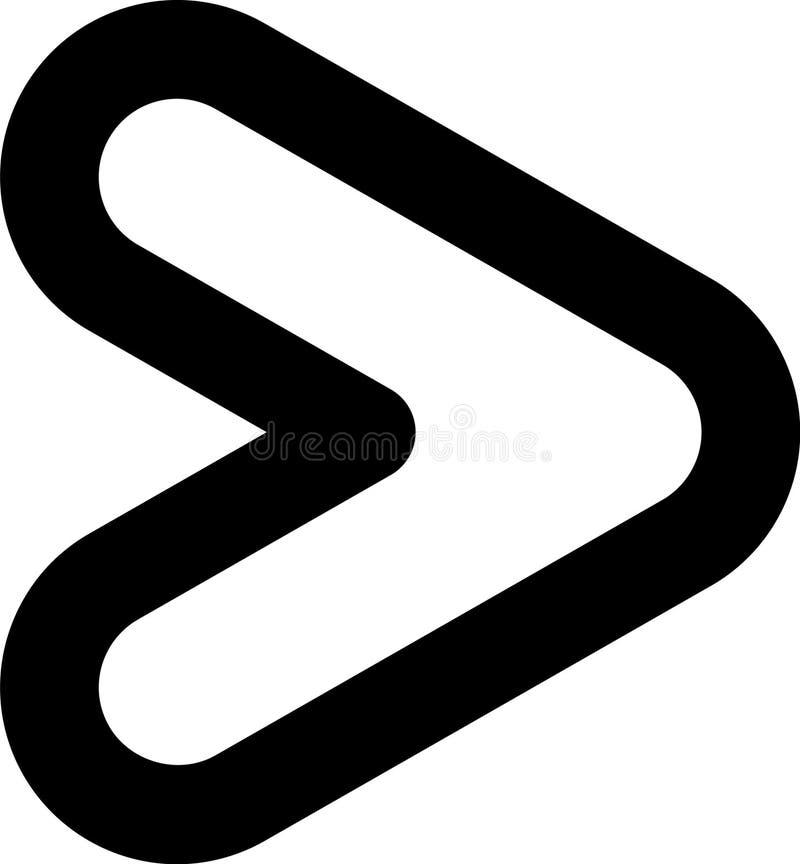 Simple, Bold Black Arrow Pointing To the Right with Rounded Edges ...