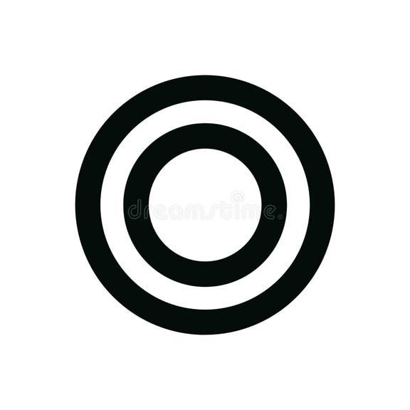 Simple Bold Circle Concentric Target Graphic Element Stock Illustration ...
