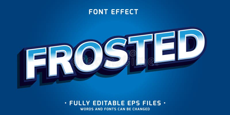 Simple and Bold 3d Style Text Effect in White Frosted Color Stock ...