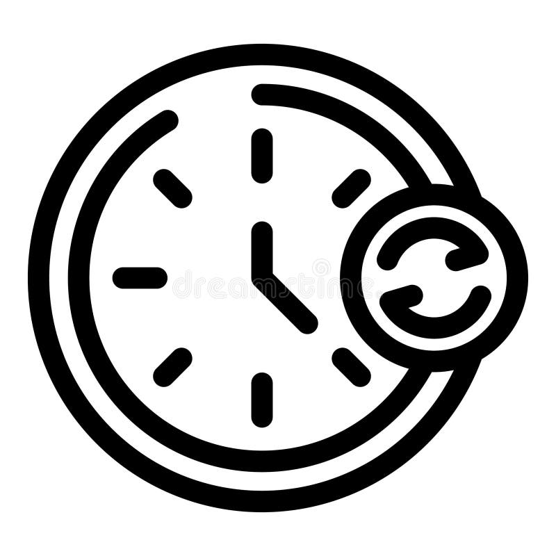 Clock Face Showing Refreshing Time Concept Icon Stock Illustration ...