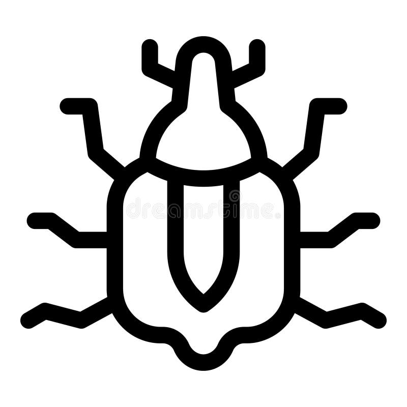Big Bug with Six Legs Standing Still Icon Stock Illustration ...