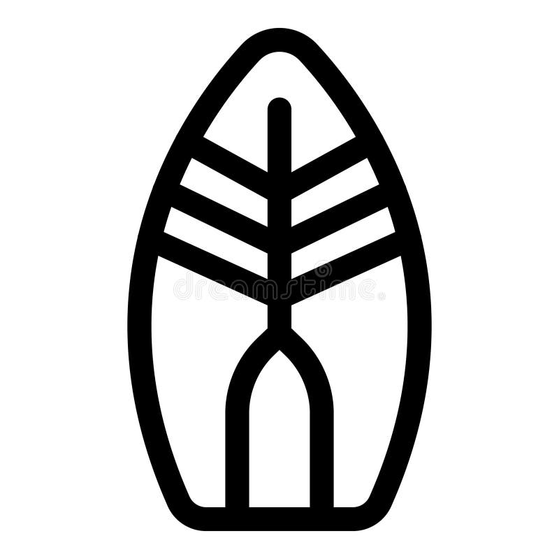 Simple Bold Outline Icon of a Salmon Fillet Stock Illustration ...