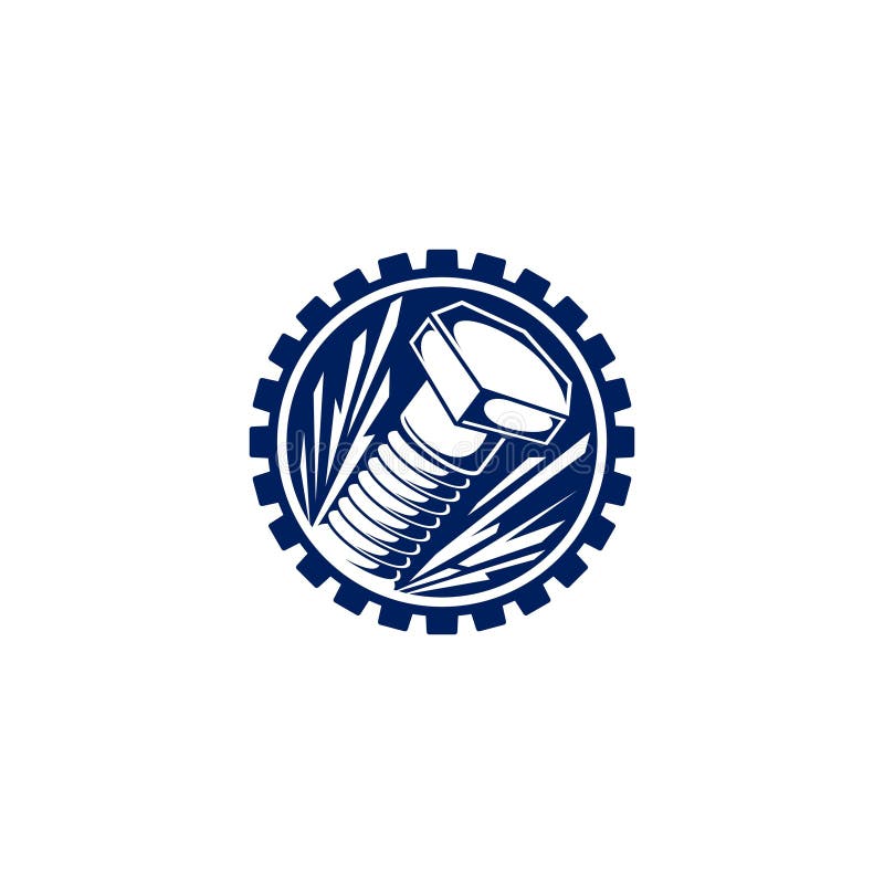 Simple bolt logo stock vector. Illustration of hardware - 344189885