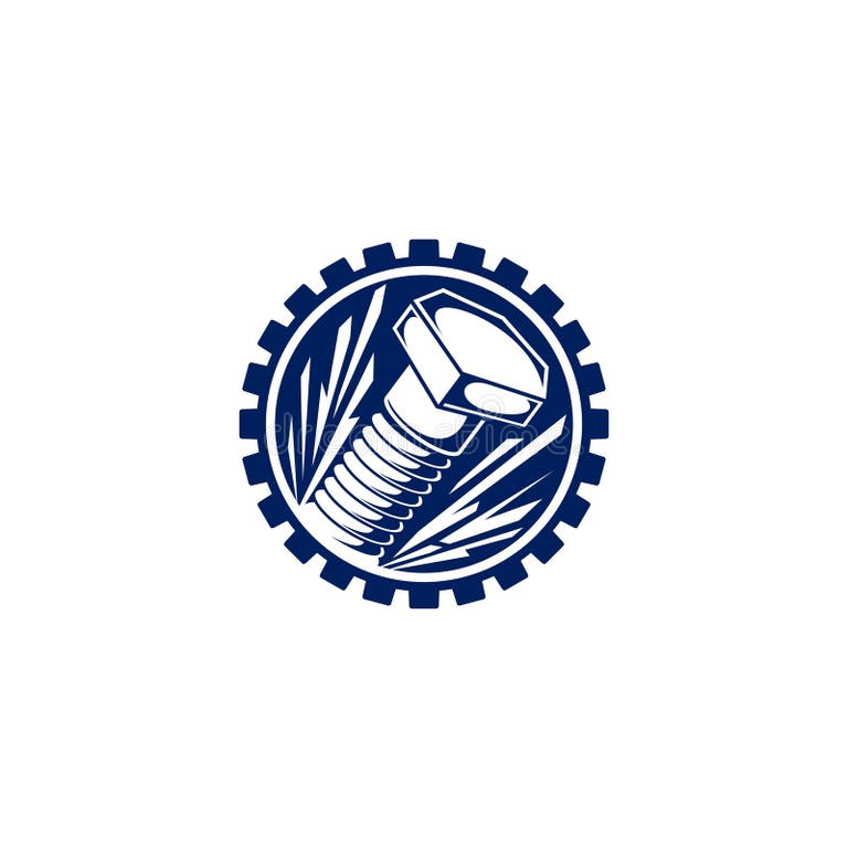 Simple bolt logo stock vector. Illustration of hardware - 344189885