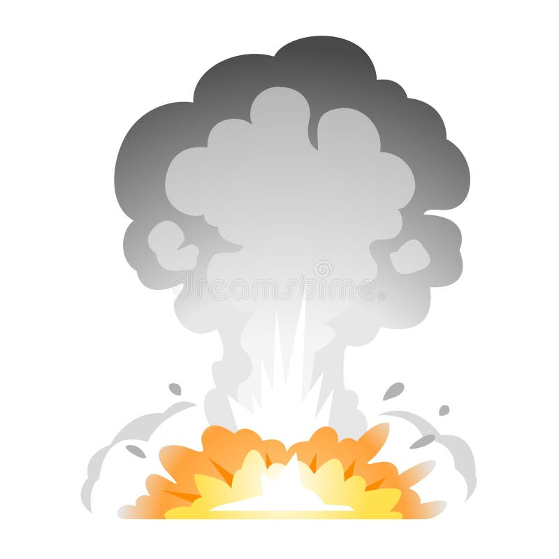 Simple Bomb Explosion stock vector. Illustration of clouds - 90287437