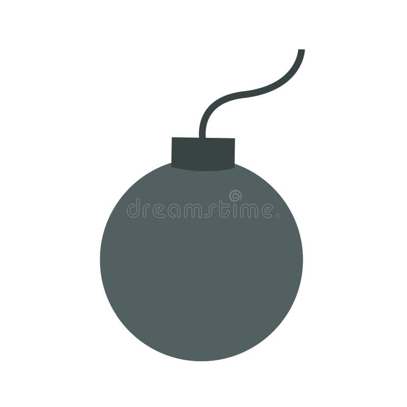 Simple bomb icon stock photo. Image of grenade, explode - 73463806