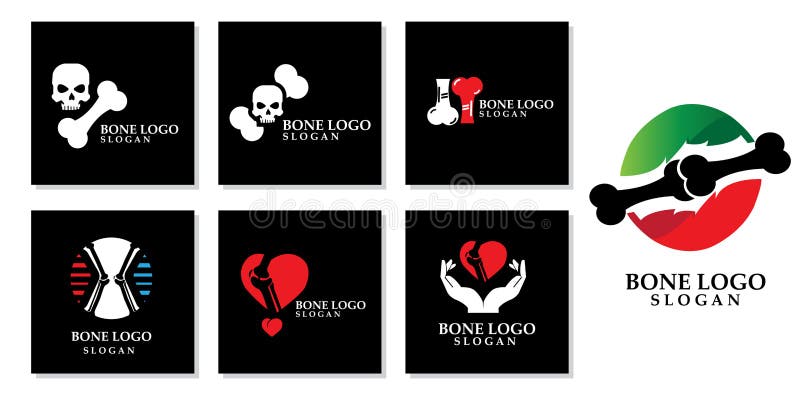 Bone Logo Design, Medical Health Body Parts Illustration Stock Vector ...
