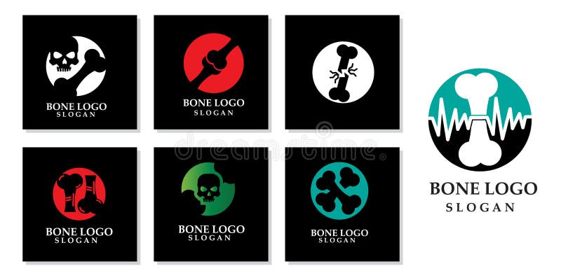 Bone Logo Design, Medical Health Body Parts Illustration Stock Vector ...