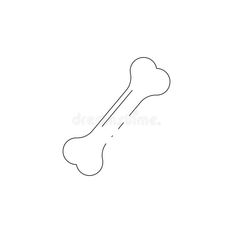 Simple Bone Icon Vector Template Stock Illustration - Illustration of ...