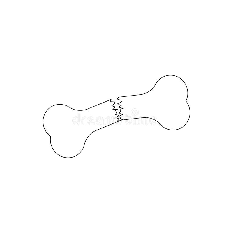 Simple Bone Logo Vector Template Stock Illustration - Illustration of ...