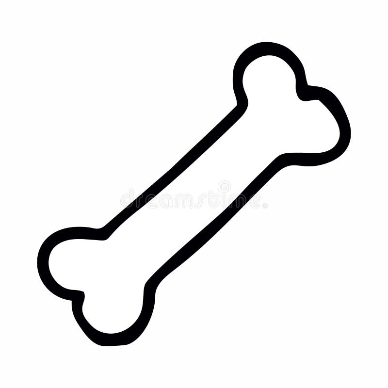 Simple Bone Doodle Seamless Pattern Stock Vector - Illustration of ...