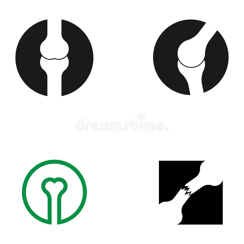 Simple Bone Logo Vector Template Stock Illustration - Illustration of ...