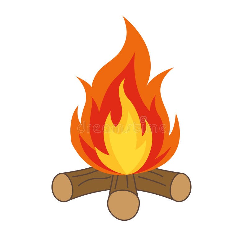 Simple bonfire. stock vector. Illustration of food, petal - 383673383