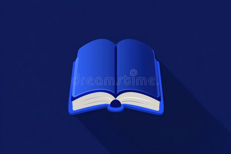 Simple Book Icon Featuring a Bookmark, Perfect for Educational and ...