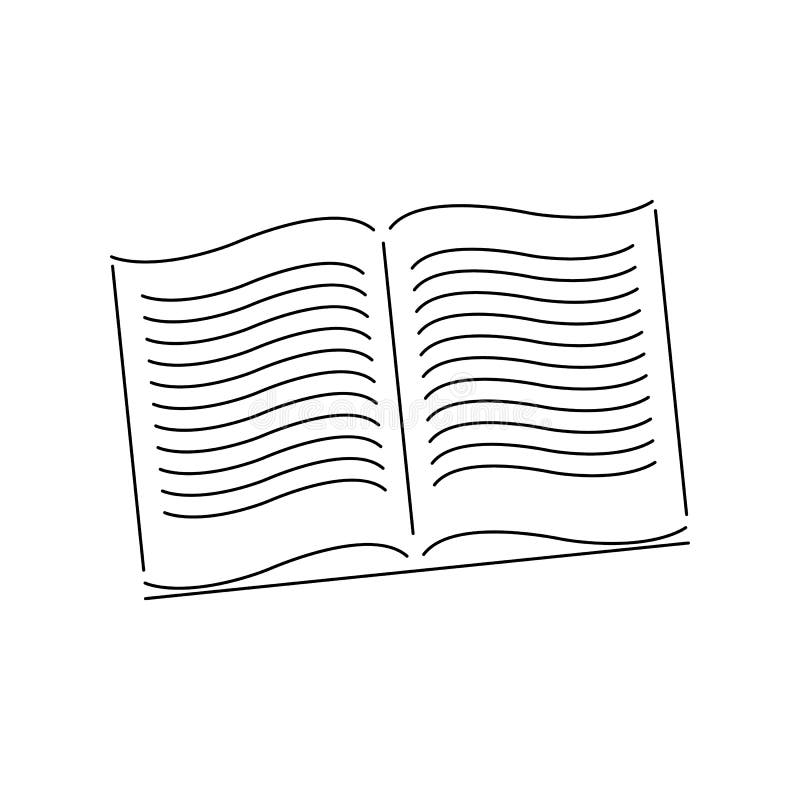 Simple book line icon stock vector. Illustration of simple - 250733526