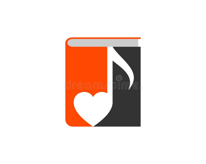 Simple Book with Love Music Note Inside Stock Illustration ...