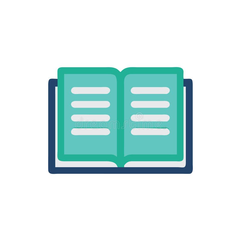 Simple Book Pages Icon for Education Stock Illustration - Illustration ...