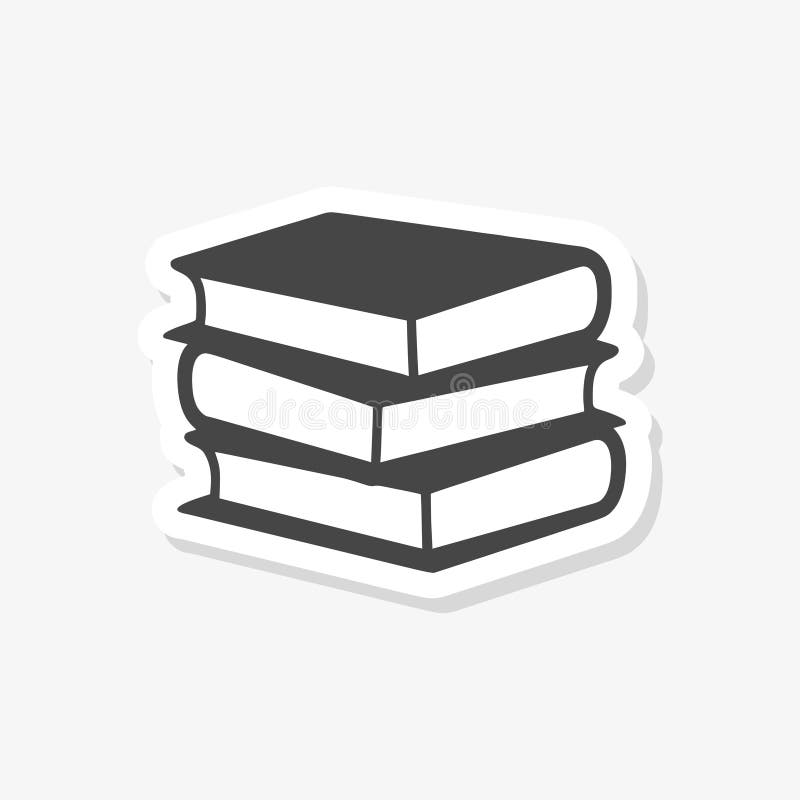 Simple Book Symbol in Sketch Style Stock Vector - Illustration of sign ...