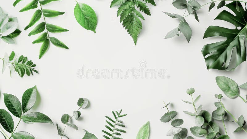 Simple Botanical Layout Featuring Greenery in Pattern Stock ...