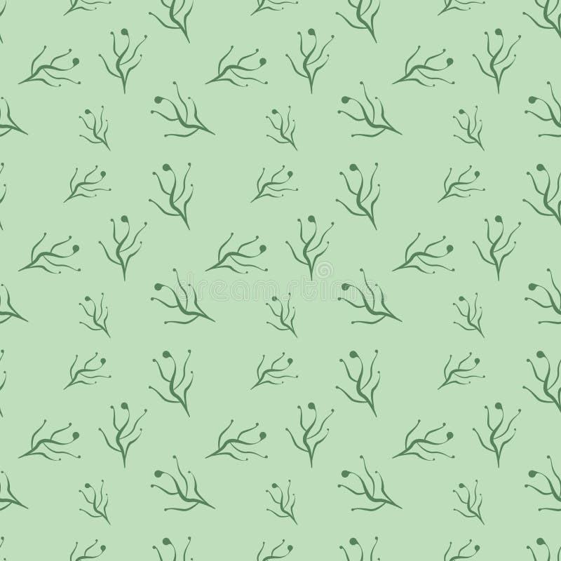 Simple Botanical Pattern. Vector Repeat Pattern for Fabric, Packaging ...